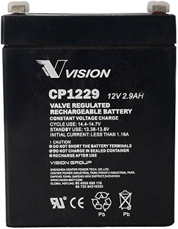 Vision Battery 12V 2.9Ah AGM SLA Battery | Batteryheads.com